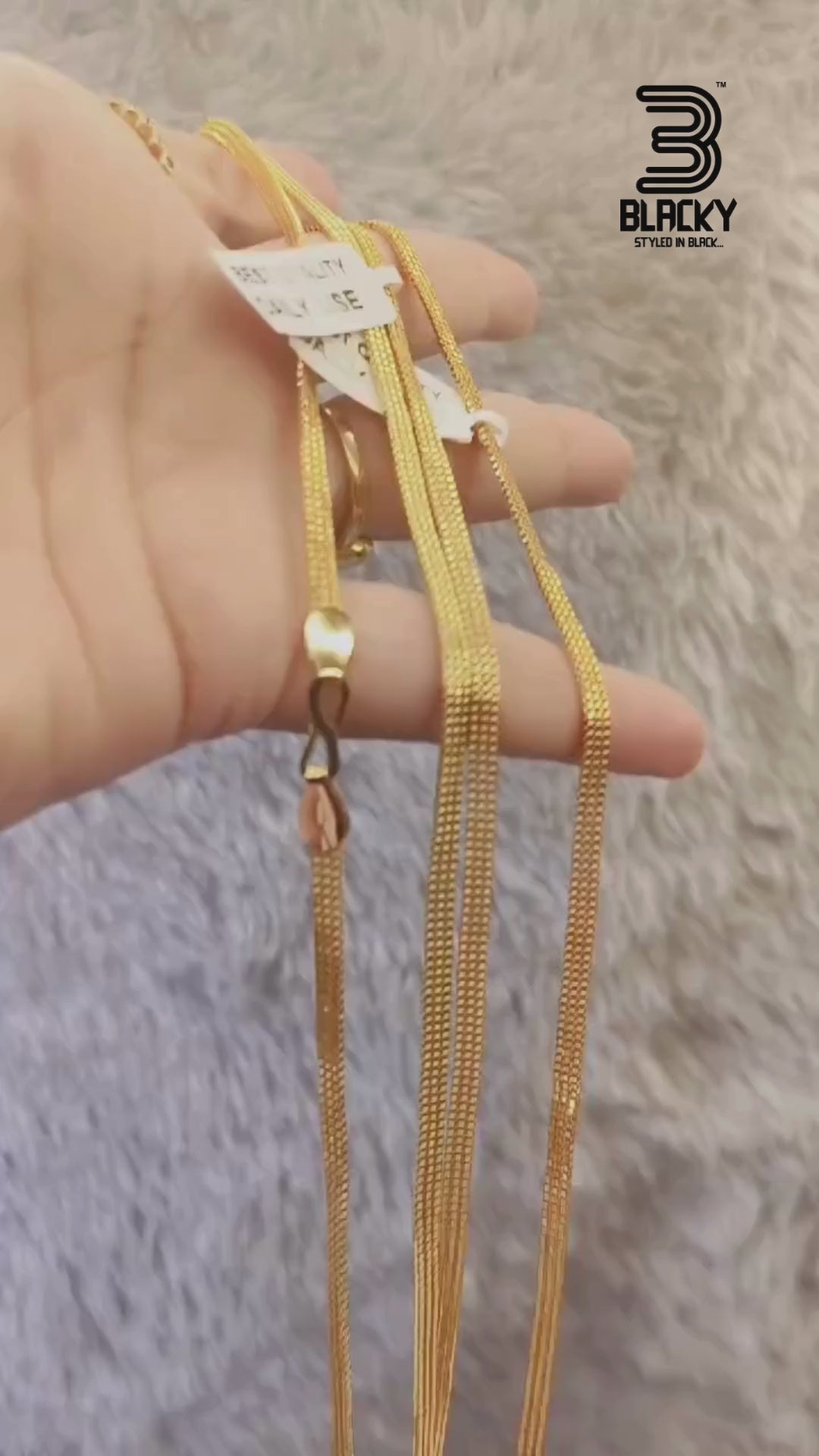 Stylish 1 Gram Gold Forming 3 Line Chain – 24-Inch ( One Chain Only ...